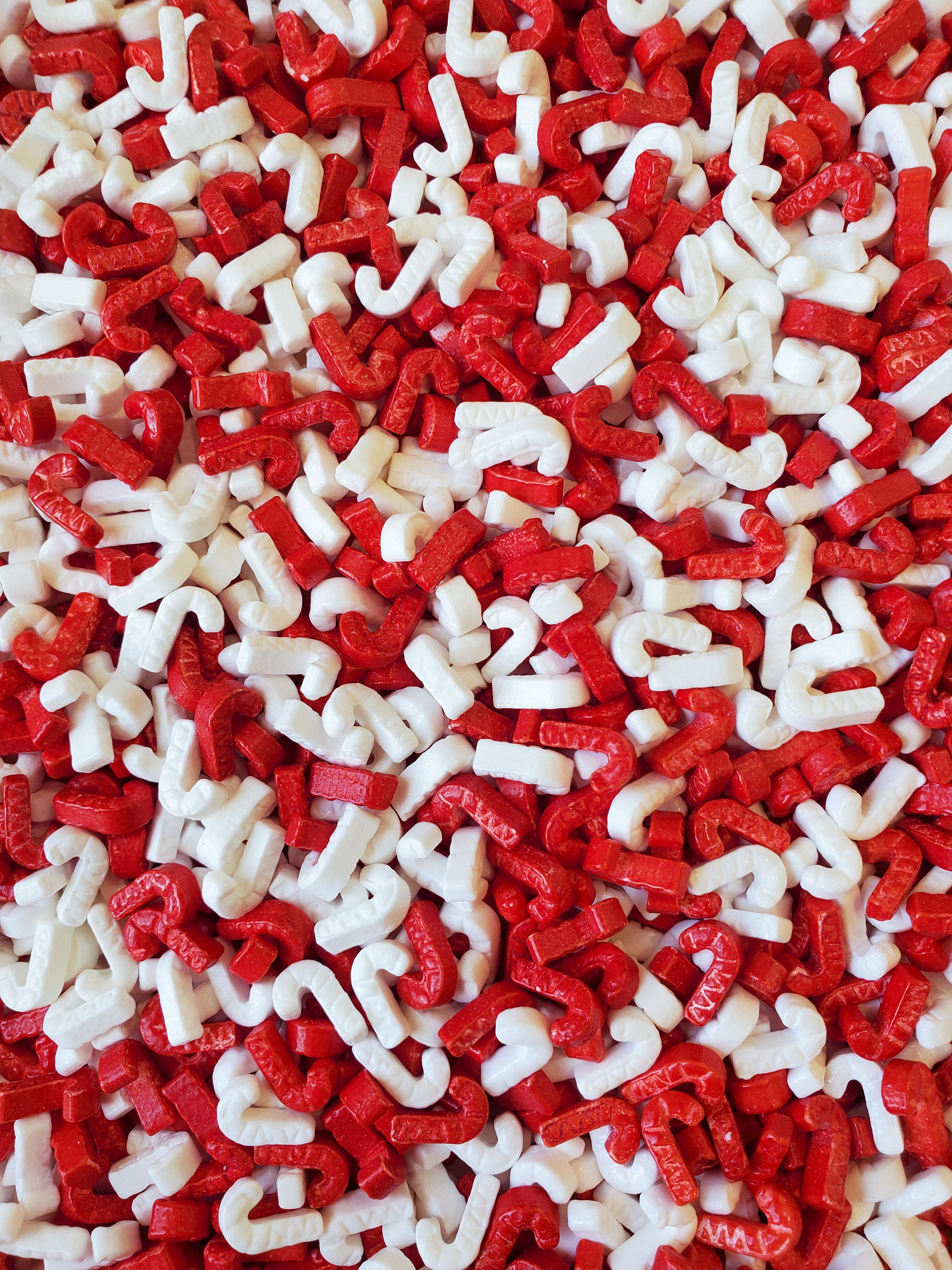 Candycane Candy Shape-edible Sprinkles - Etsy