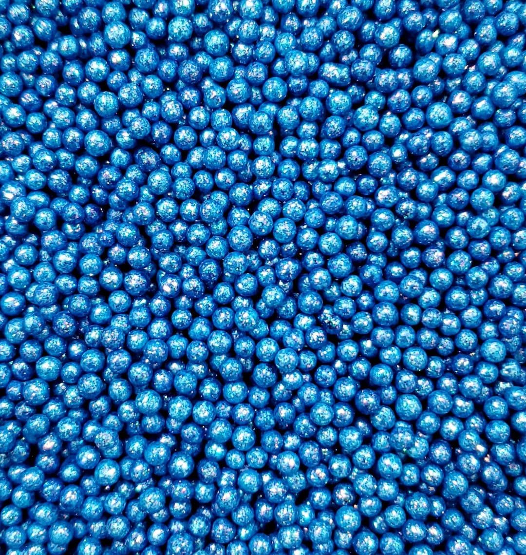 Blue 4mm Glitter Pearls, Sprinkles, Cake Sprinkles, Cookie Sprinkles - Etsy
