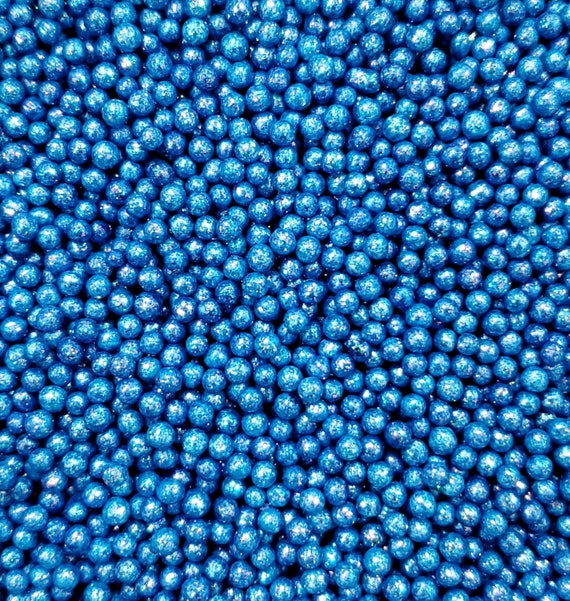 Blue 4mm glitter pearls sprinkles cake sprinkles cookie | Etsy