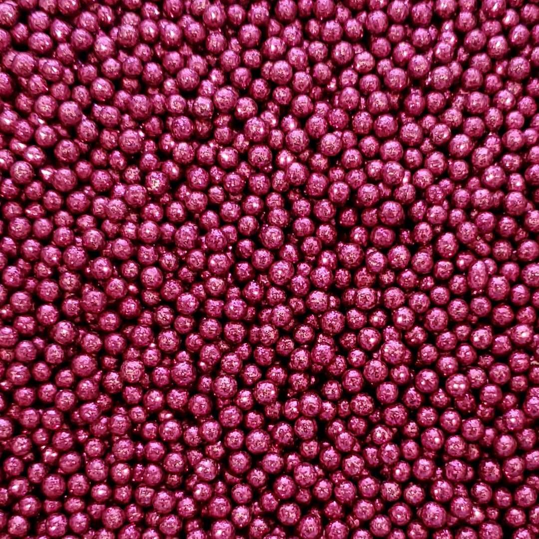 Fuchsia 4mm Glitter Pearls, Sprinkles, Cake Sprinkles, Cookie Sprinkles ...