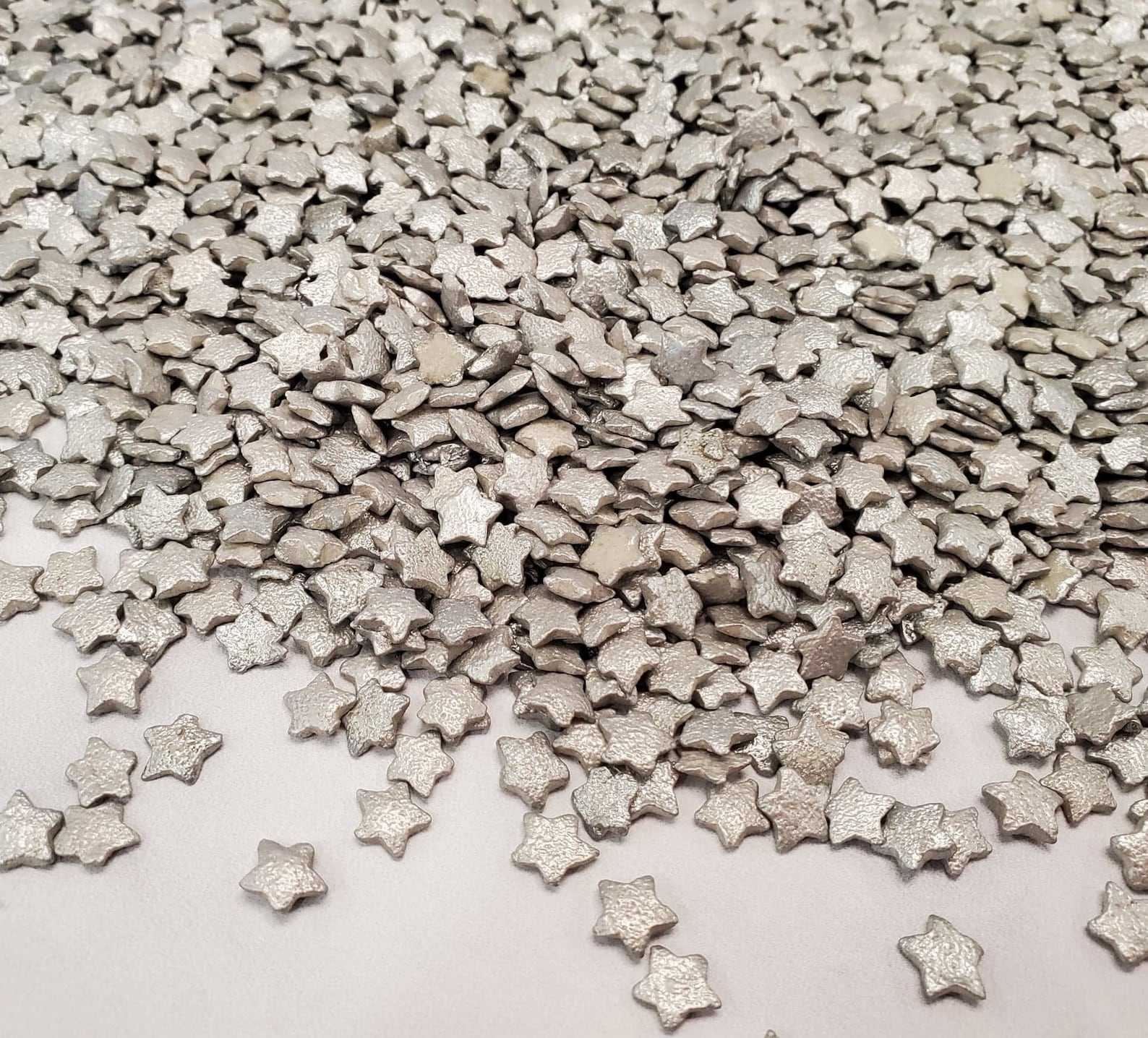 Silver star sprinkle shape-edible sprinkles | Etsy