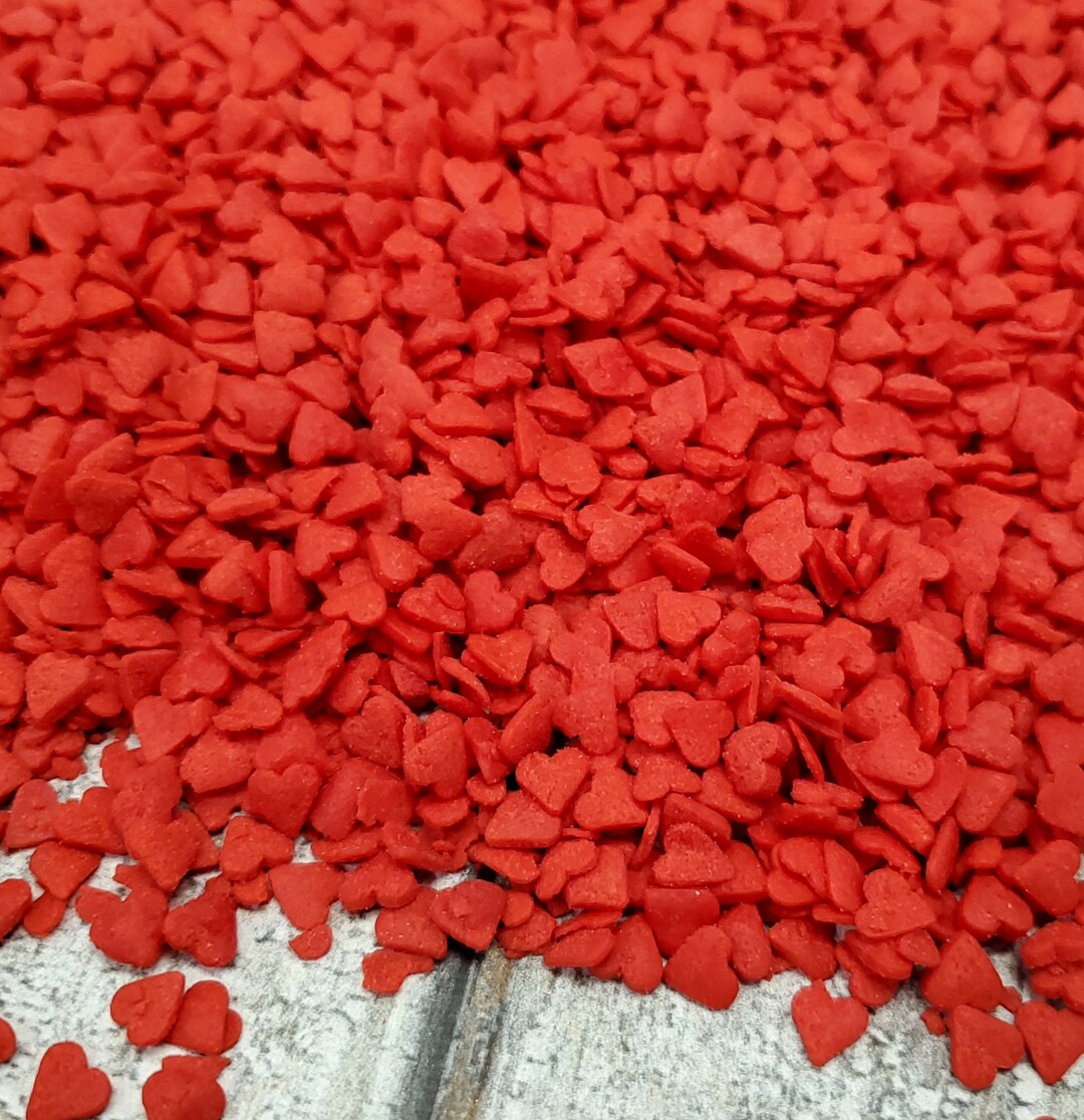 Red Heart Sprinkle Shape-edible Sprinkles - Etsy