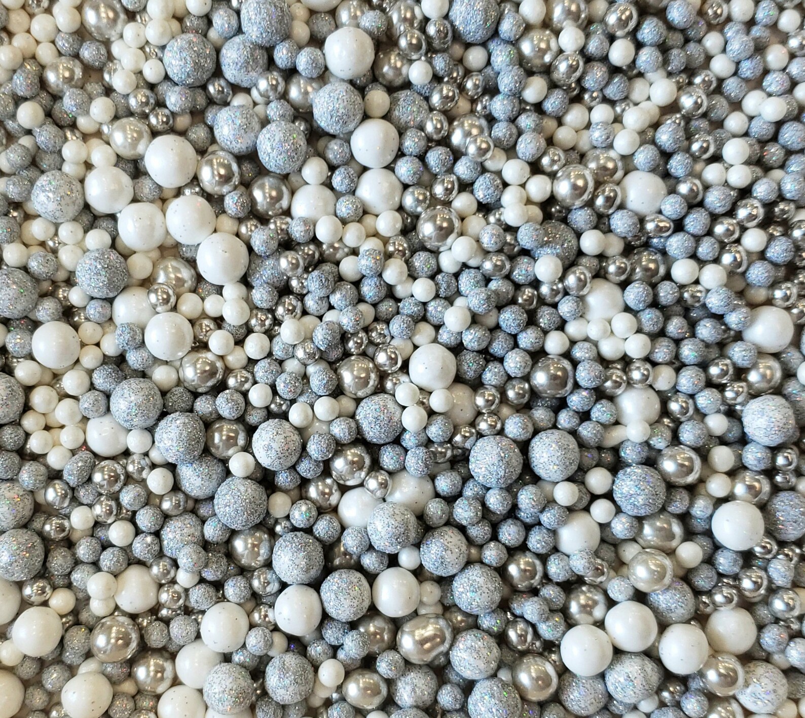 Silver Sprinkle Wreath Edible Sprinkles | Etsy