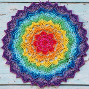 Mandala Crochet PATTERN, CHAKRA Mandala 40 Cm in Cotton THREAD - Etsy