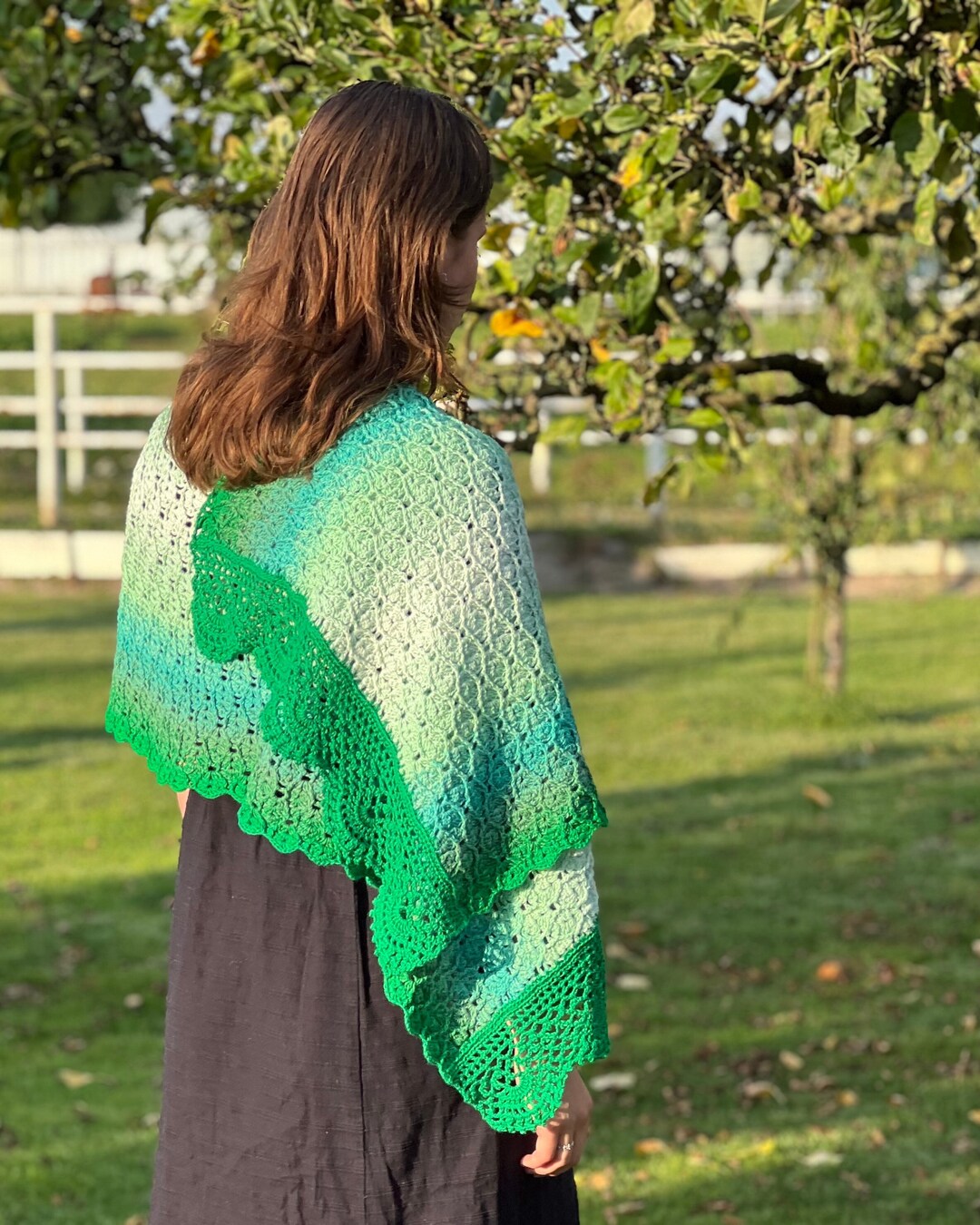 Matcha Wrap Crochet Pattern: Textured Lace Shawl (PDF Download) - Etsy