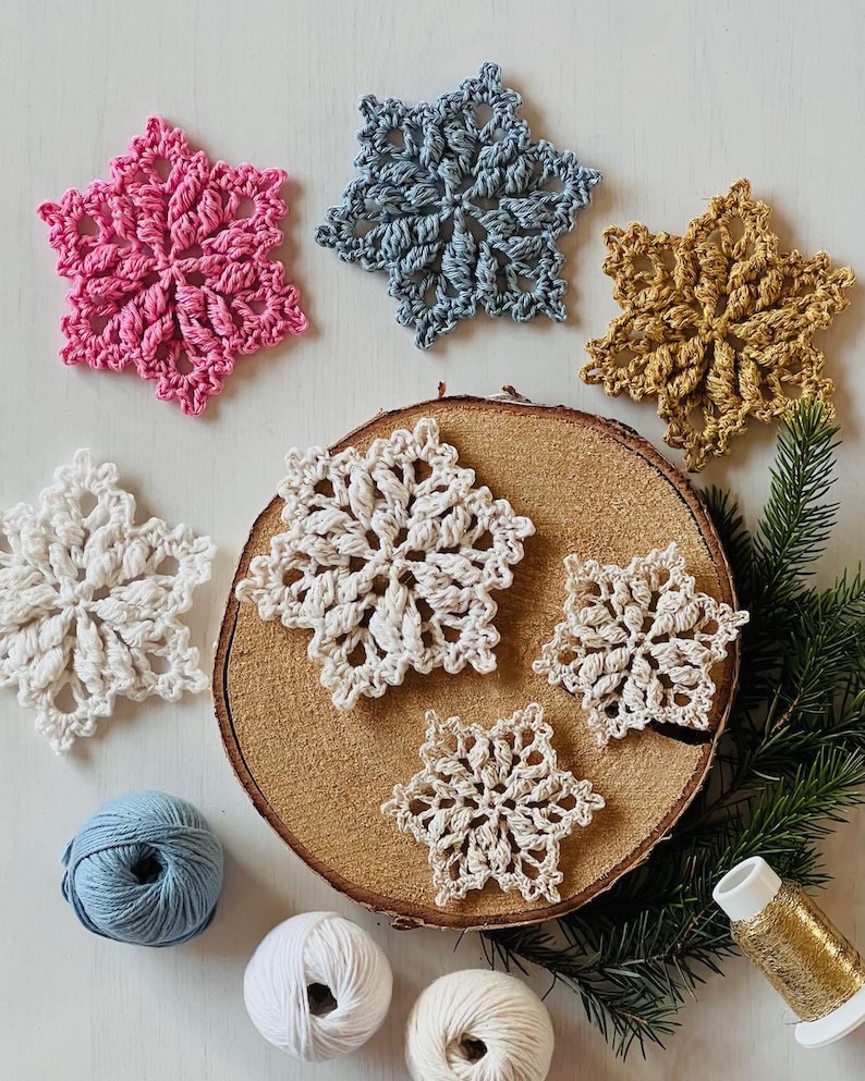 Bobble Frost Snowflake Crochet Pattern: ENGLISH and Dutch (PDF DOWNLOAD ...
