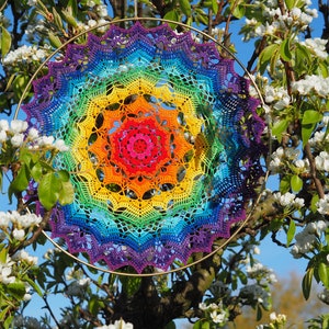 Mandala Crochet PATTERN, CHAKRA Mandala 40 Cm in Cotton THREAD - Etsy