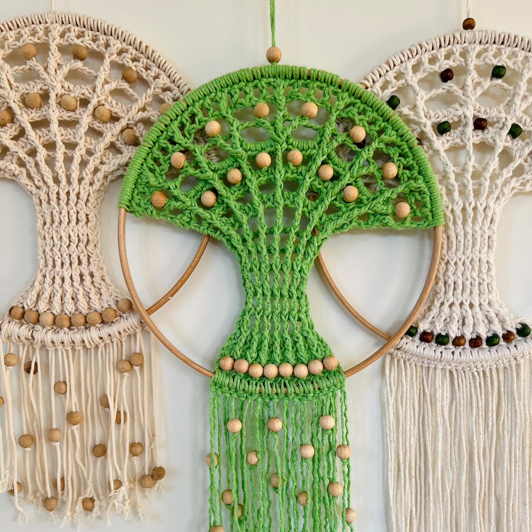 Crochet Pattern: Tree of Life Dreamcatcher, Wall Hanging Decor (PDF ...