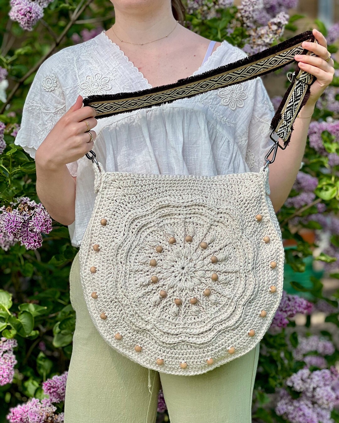 Boho Flower Bag Crochet PATTERN - Etsy