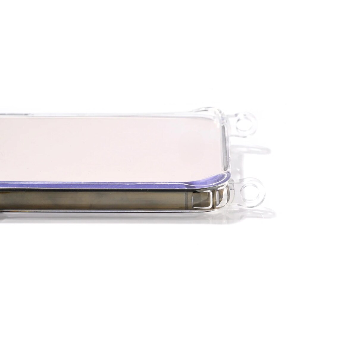 Clear iPhone Case With Rings – Transparent Silicone Cover With Eyelets ...