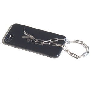 Personalized Silver Chain Phone Strap Unisex Wrist Phone Chain From ...