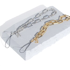 Personalized Silver Chain Phone Strap Unisex Wrist Phone Chain From ...