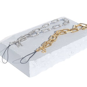 Personalized Silver Chain Phone Strap Unisex Wrist Phone Chain From ...