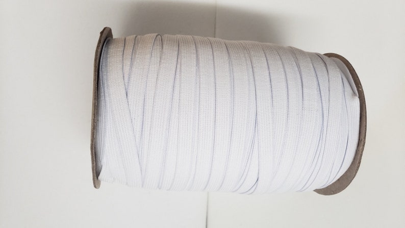 3/8" White Braided Elastic for Hand Made Face Mask 144 Yards Flat ...