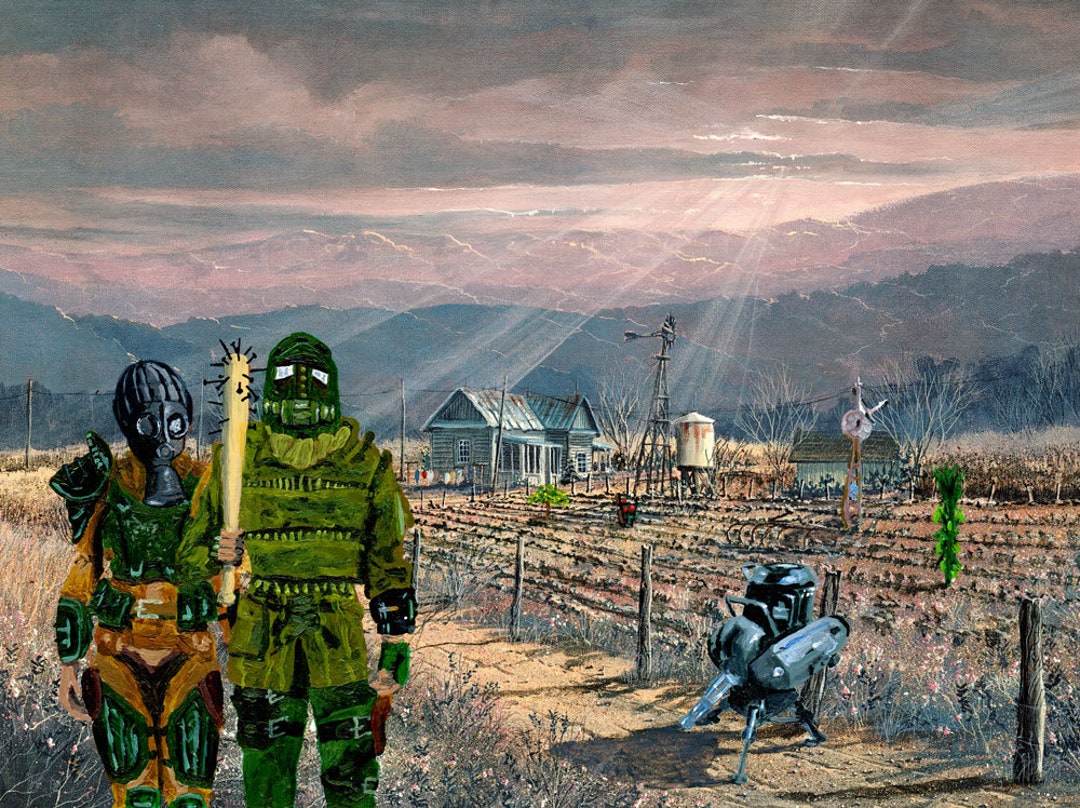 Post Apocalyptic Gothic! Art Parody Print, Classic Sofa Painting ...