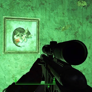 Fallout 4 Cat Painting, Fan Art, Classic Video Game, Recycled Thrift ...