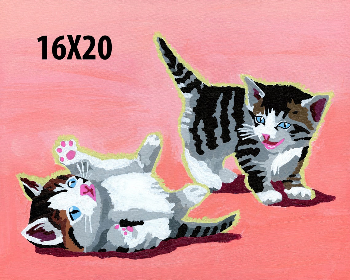 Fallout 4 Kittens Painting Fan Art Classic Video Game - Etsy