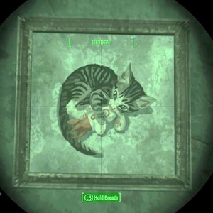 Fallout 4 Cat Painting, Fan Art, Classic Video Game, Recycled Thrift ...