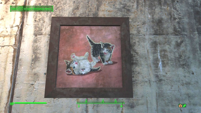 Fallout 4 Kittens Painting Fan Art Classic Video Game | Etsy