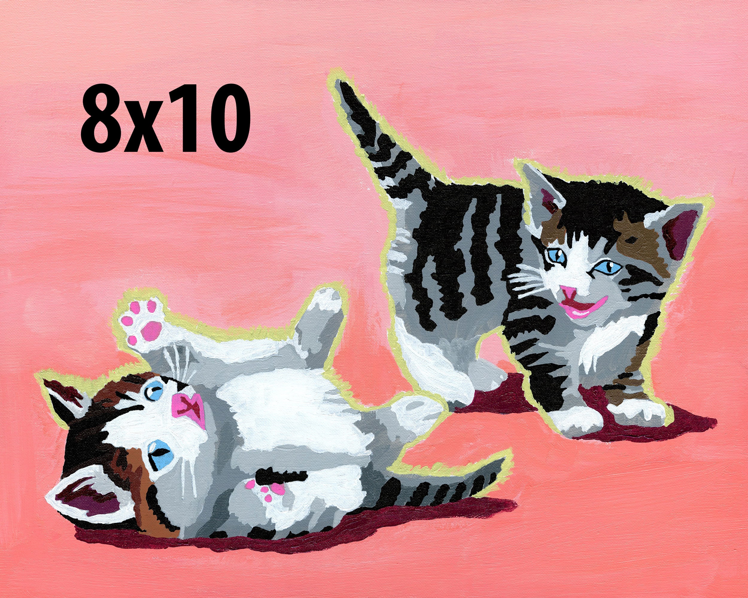 Fallout 4 Kittens Painting Fan Art Classic Video Game - Etsy