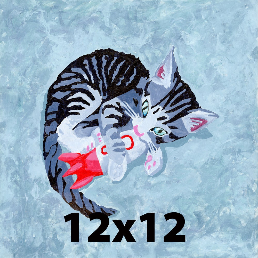 Fallout 4 Cat Painting, Fan Art, Classic Video Game, Recycled Thrift ...