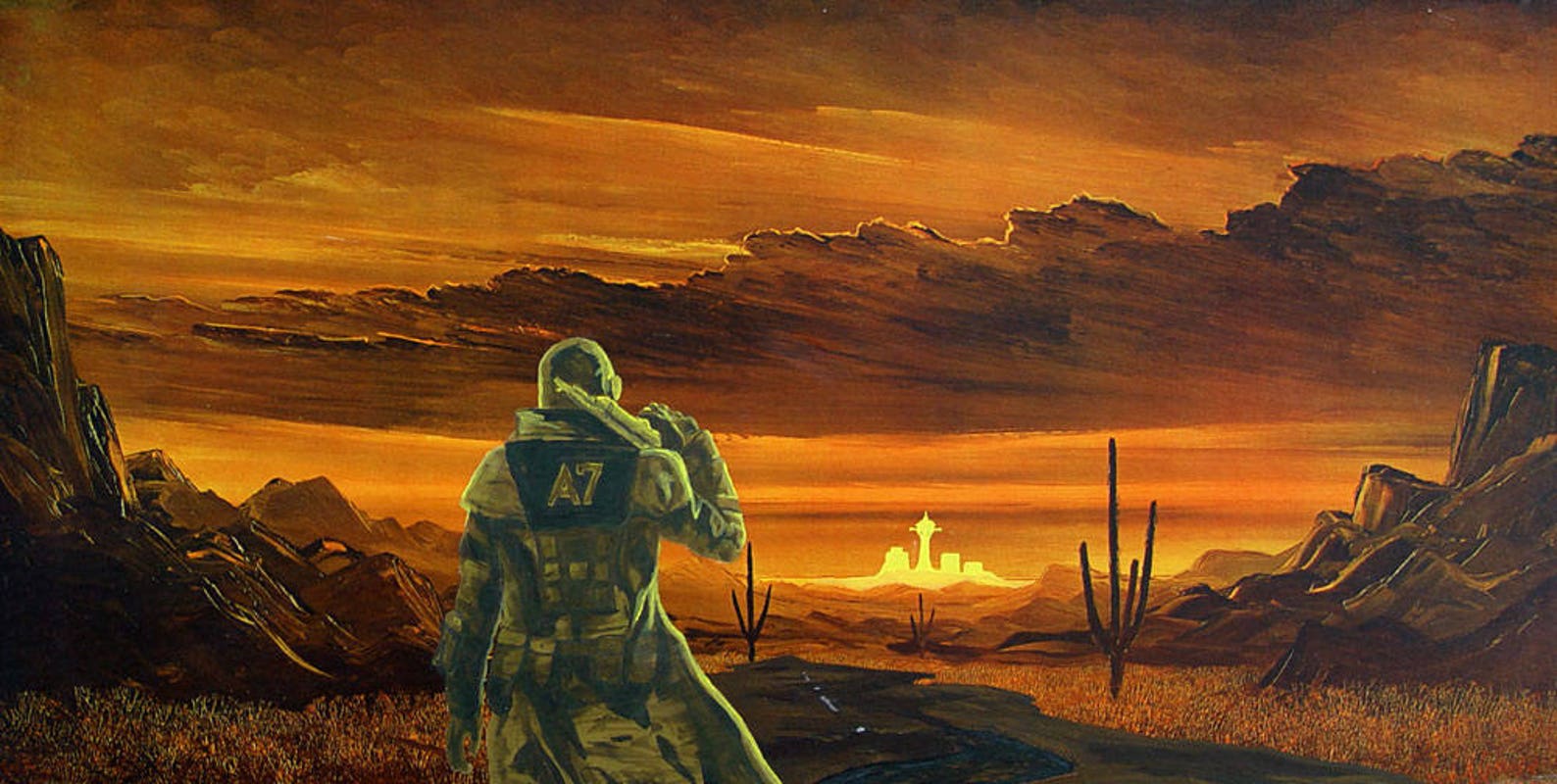 Fallout New Vegas: Lonesome Road. | Lone Wanderer | Courier Art Parody ...