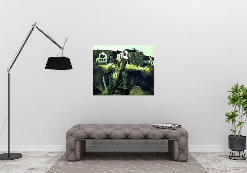 Fallout 3 Minefield Art Parody Print, Classic Sofa Painting Recycled ...