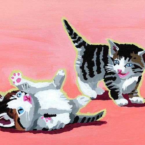 Fallout 4 Kittens Painting Fan Art Classic Video Game - Etsy