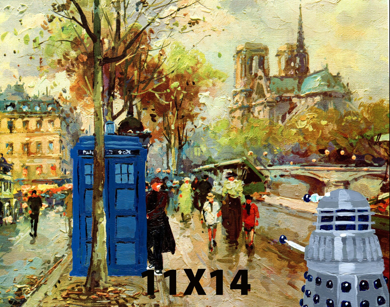 DR. WHO Daleks Notre Dame Art Parody Print Classic - Etsy
