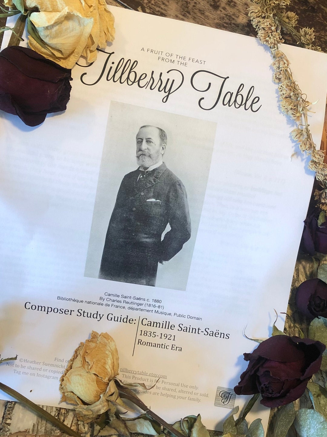 Saint-saëns Composer Study Guide 1800s - Etsy