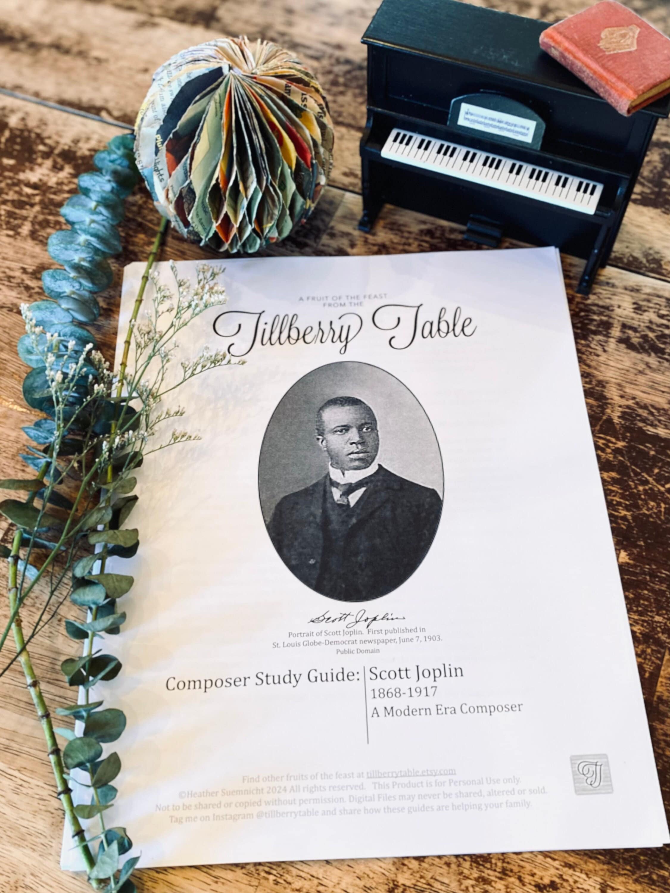 Joplin Composer Study Guide 1900s - Etsy