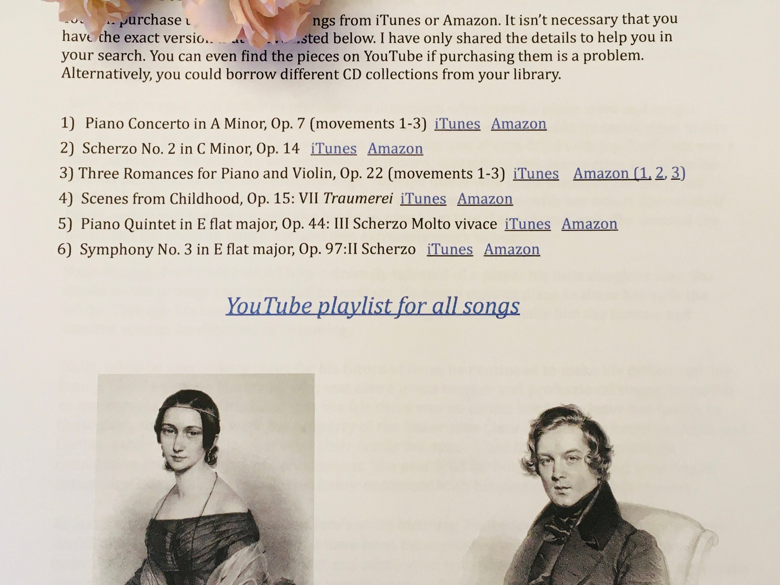 Clara and Robert Schumann Composer Study Guide 1800s - Etsy