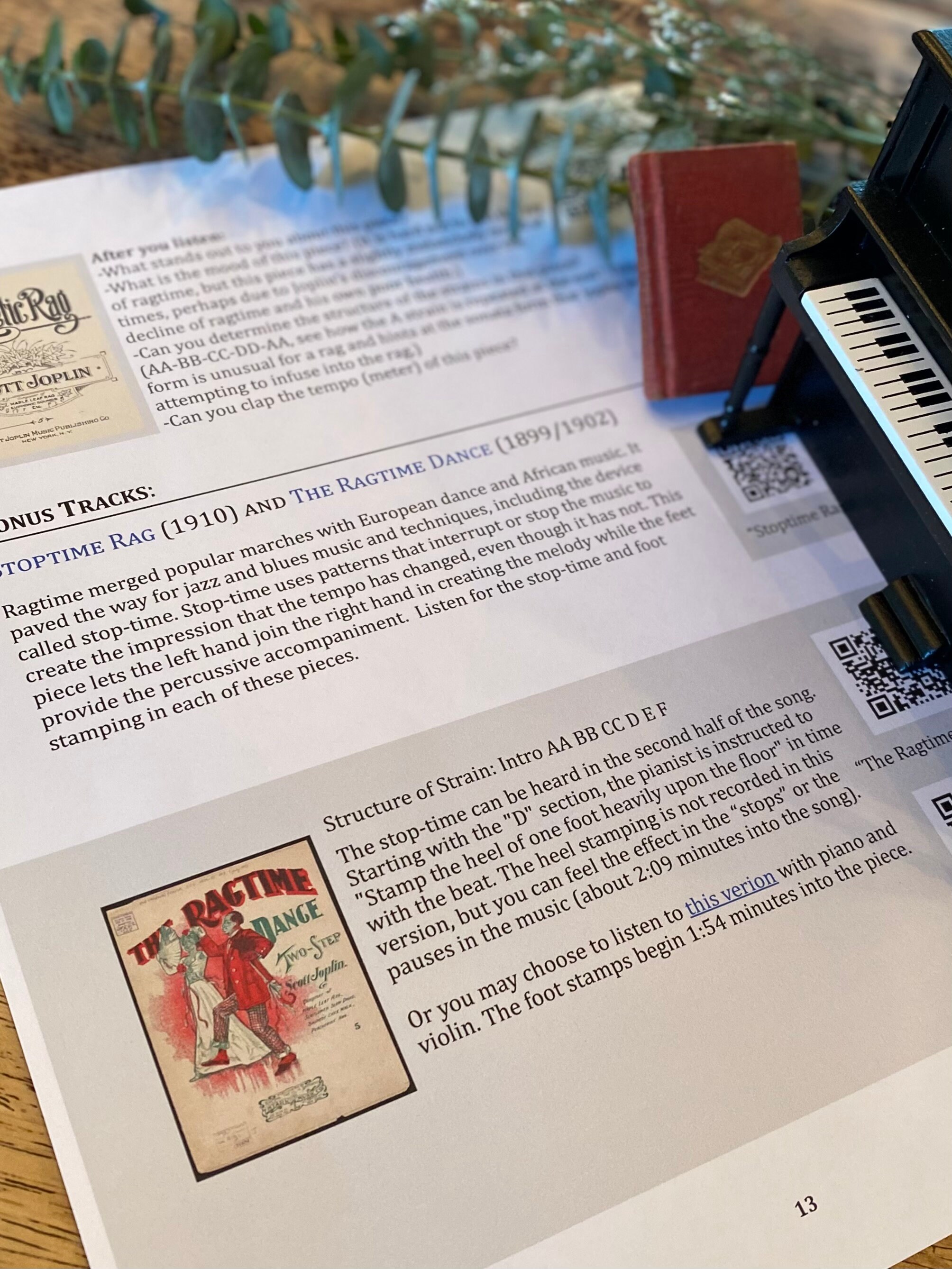 Joplin Composer Study Guide 1900s - Etsy