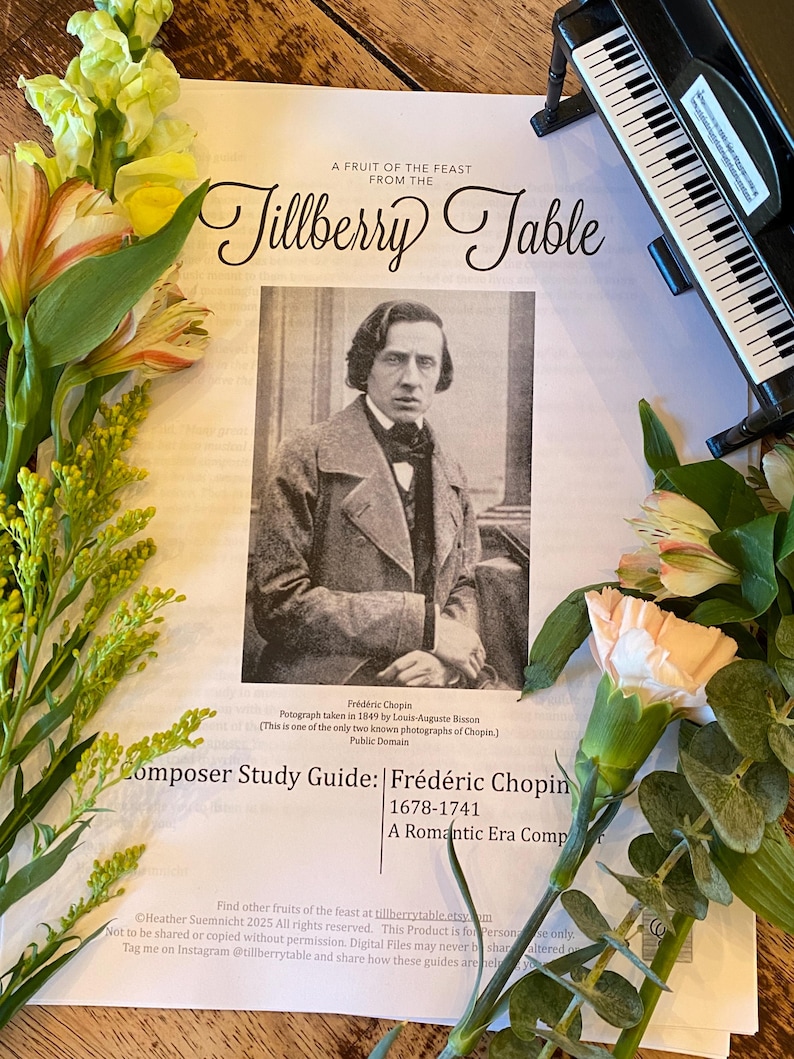 Chopin Composer Study Guide 1800s - Etsy