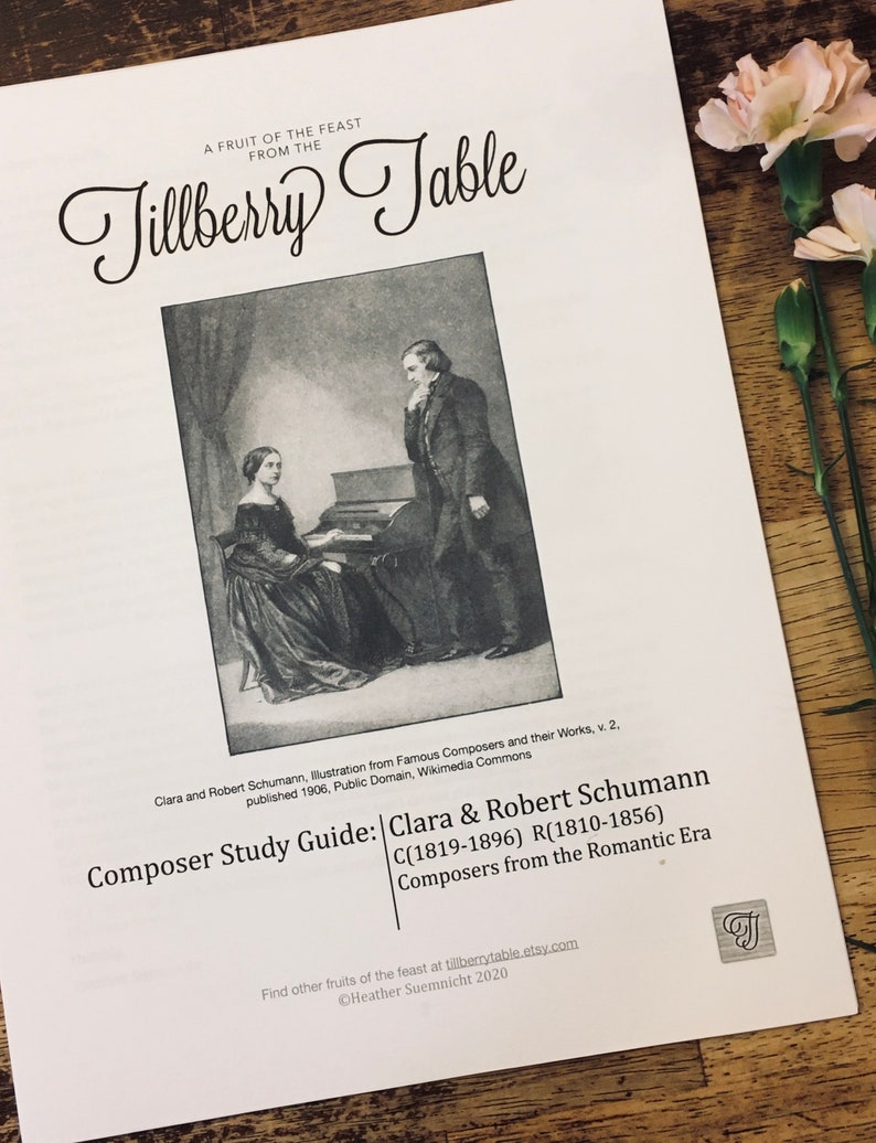 Clara and Robert Schumann Composer Study Guide 1800s - Etsy