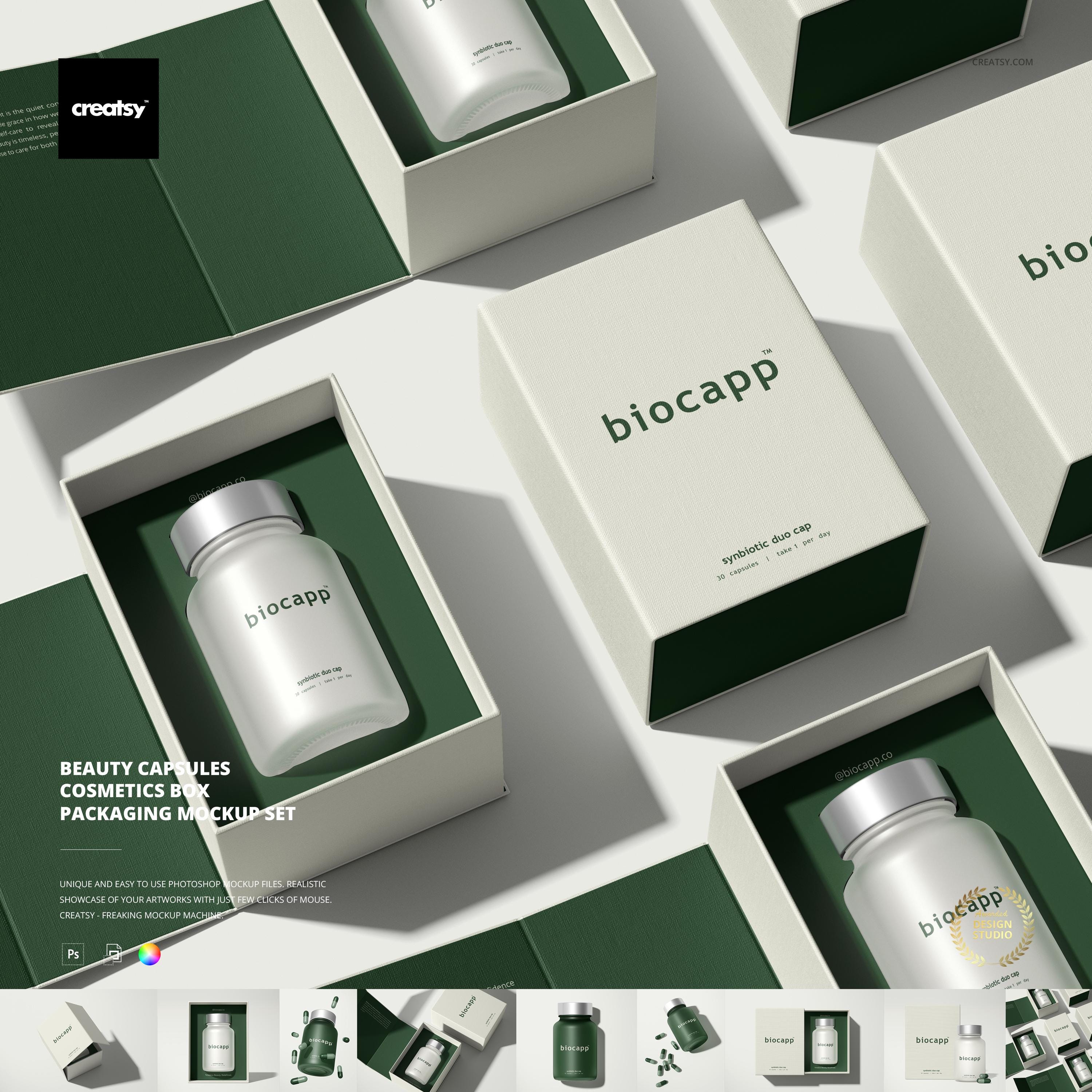 Beauty Capsules Cosmetics Box Packaging Mockup Set - Etsy