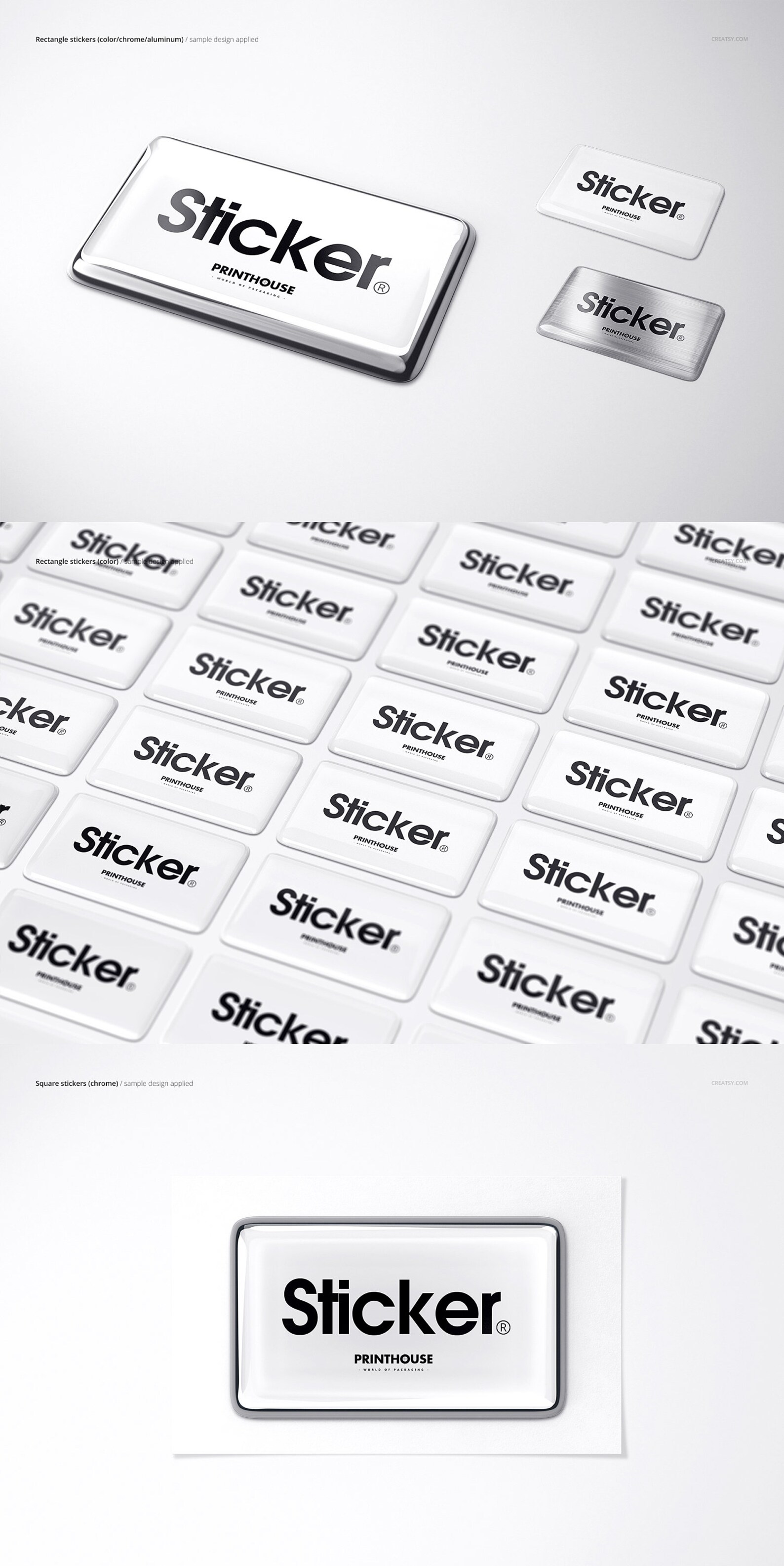 3D Epoxy Dome Stickers Mockup Set - Etsy