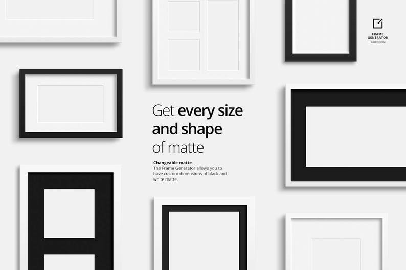 Frame Generator Mockup Set Any Size Frame Generator | Etsy