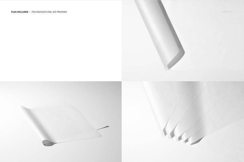 Tissue Paper Mockup Set Etsy