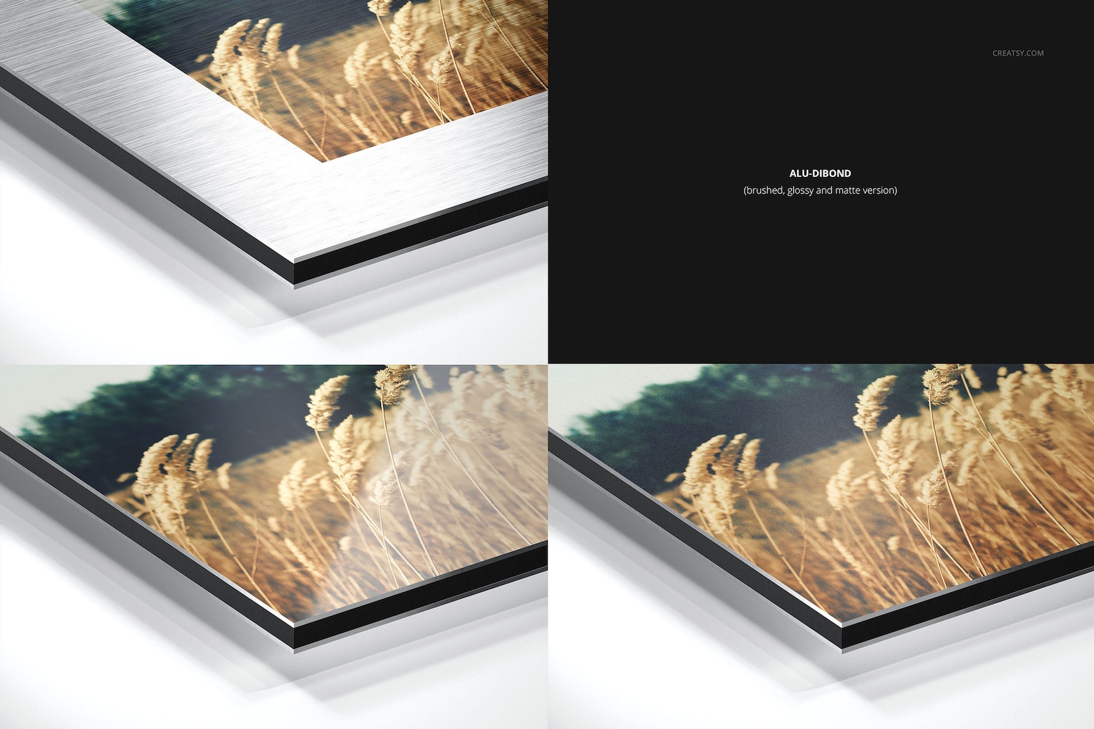 Alu-dibond, Aluminum Print, Acrylic Print Closeups Mockup Set - Etsy