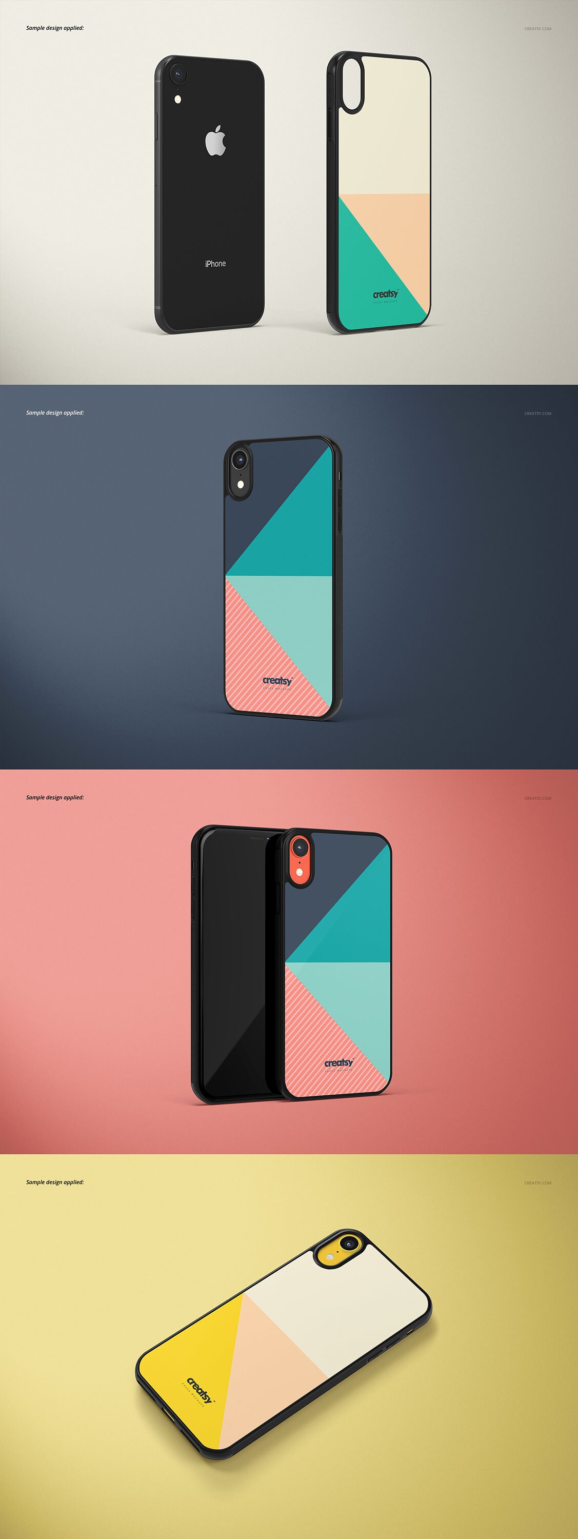 Iphone XR 2D Case black Mockup Set Iphone Case Tempalte | Etsy