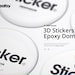 3D Epoxy Dome Stickers Mockup Set - Etsy