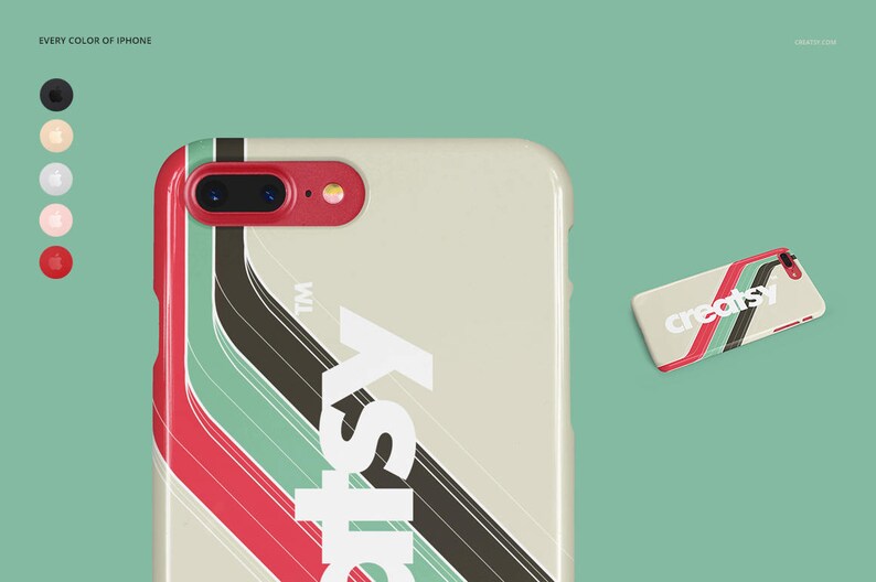 IPhone 7 & 7 Glossy Snap Case Mockup Set | Etsy