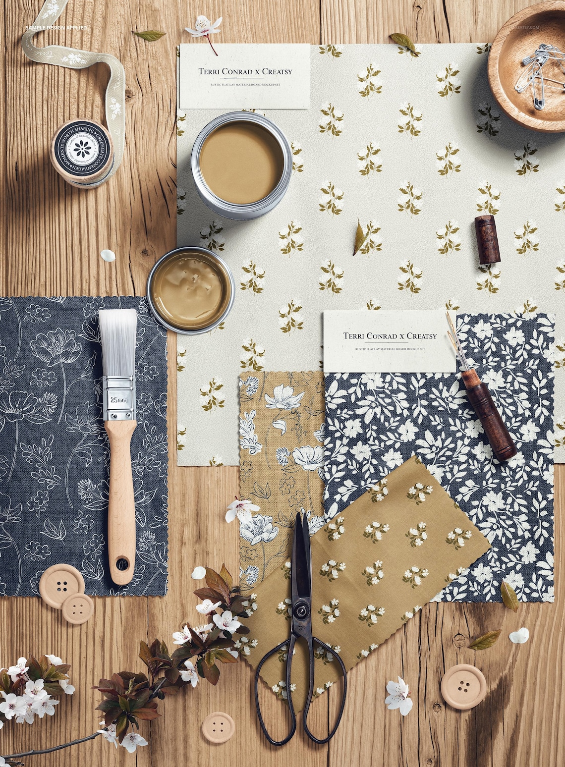 Rustic Flat Lay Material Board Moodboard Mockup Set - Etsy
