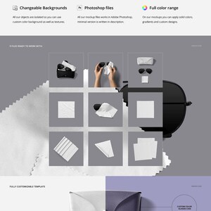 Microfiber Glasses Cleaning Cloth Mockup Set (PSD) - Etsy