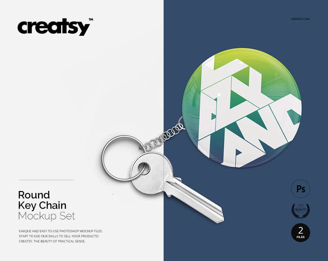 Key Tags Mockup Set, Keychain Template, Custom Key, Chain, Keychains ...