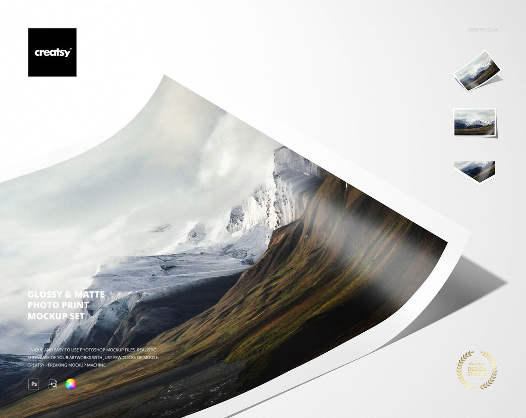 Glossy & Matte Photo Print Mockup Set - Etsy