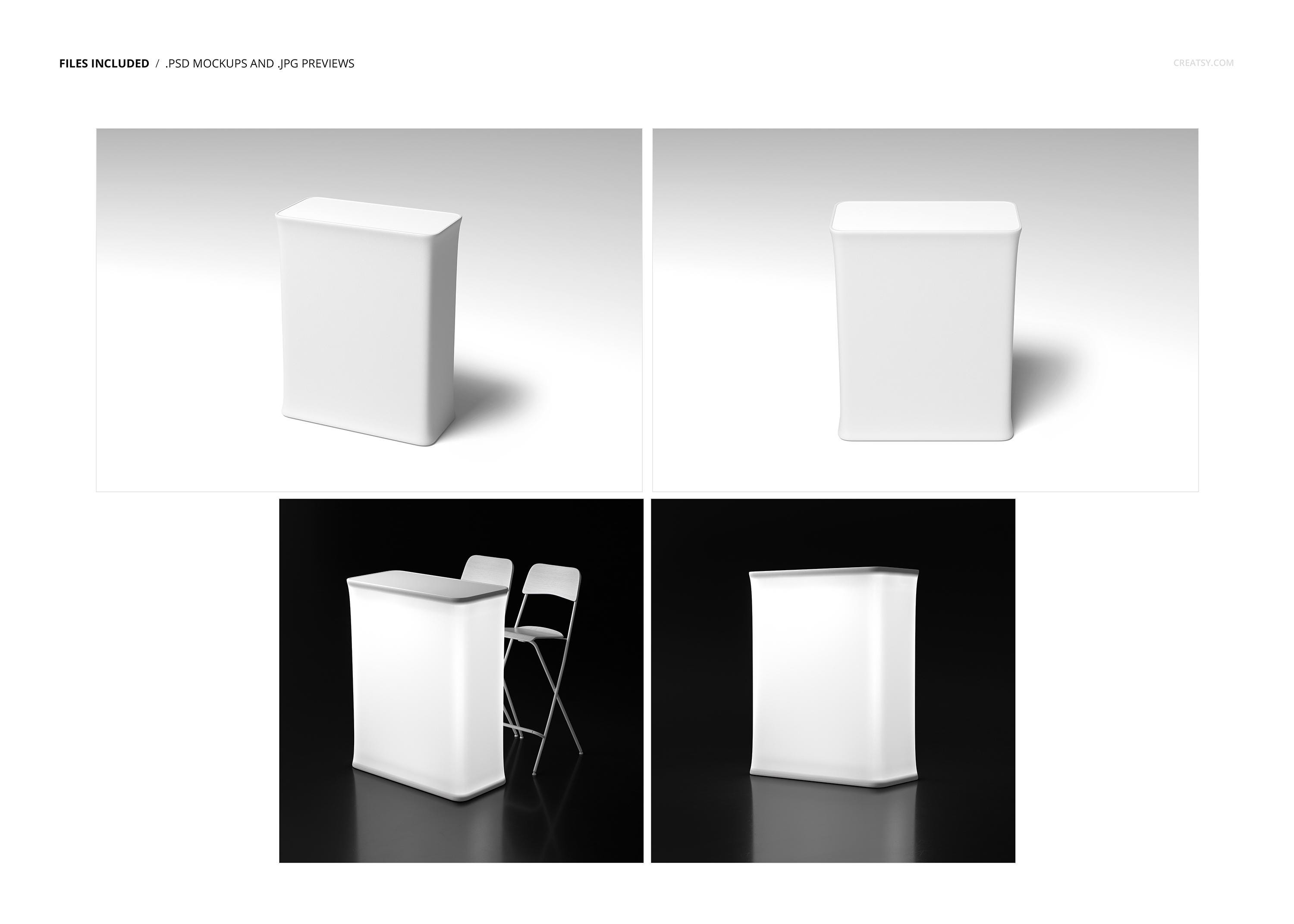 LED Light Box Counter Table Mockup Set - Etsy