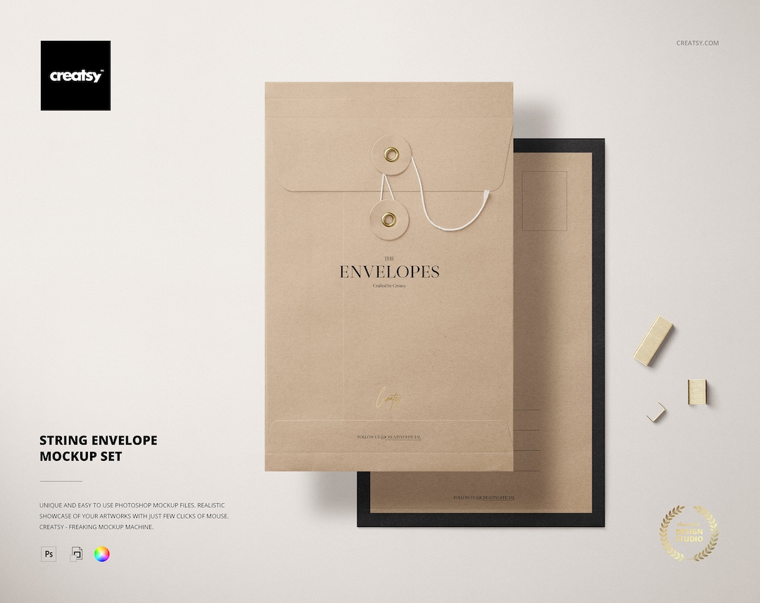 String Envelope Mockup Set - Etsy