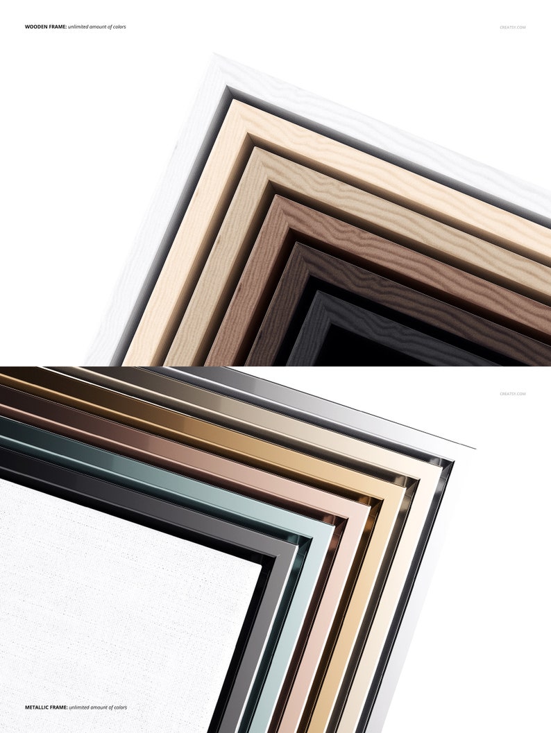 Canvas in Floater Frame Mockup Set: Wall Art Template (PSD) - Etsy